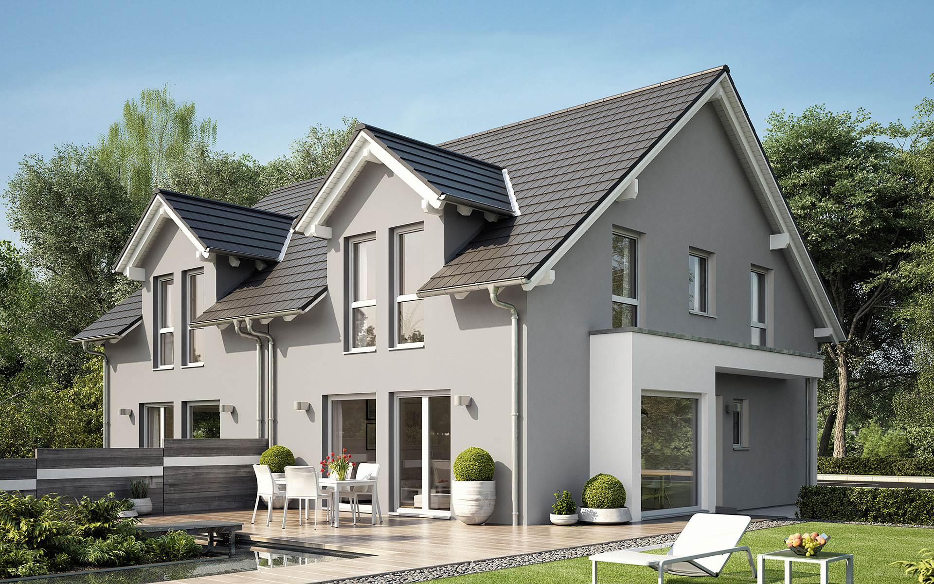 Musterhaus Fertighaus SOLUTION 126 L V2 von Living Fertighaus GmbH