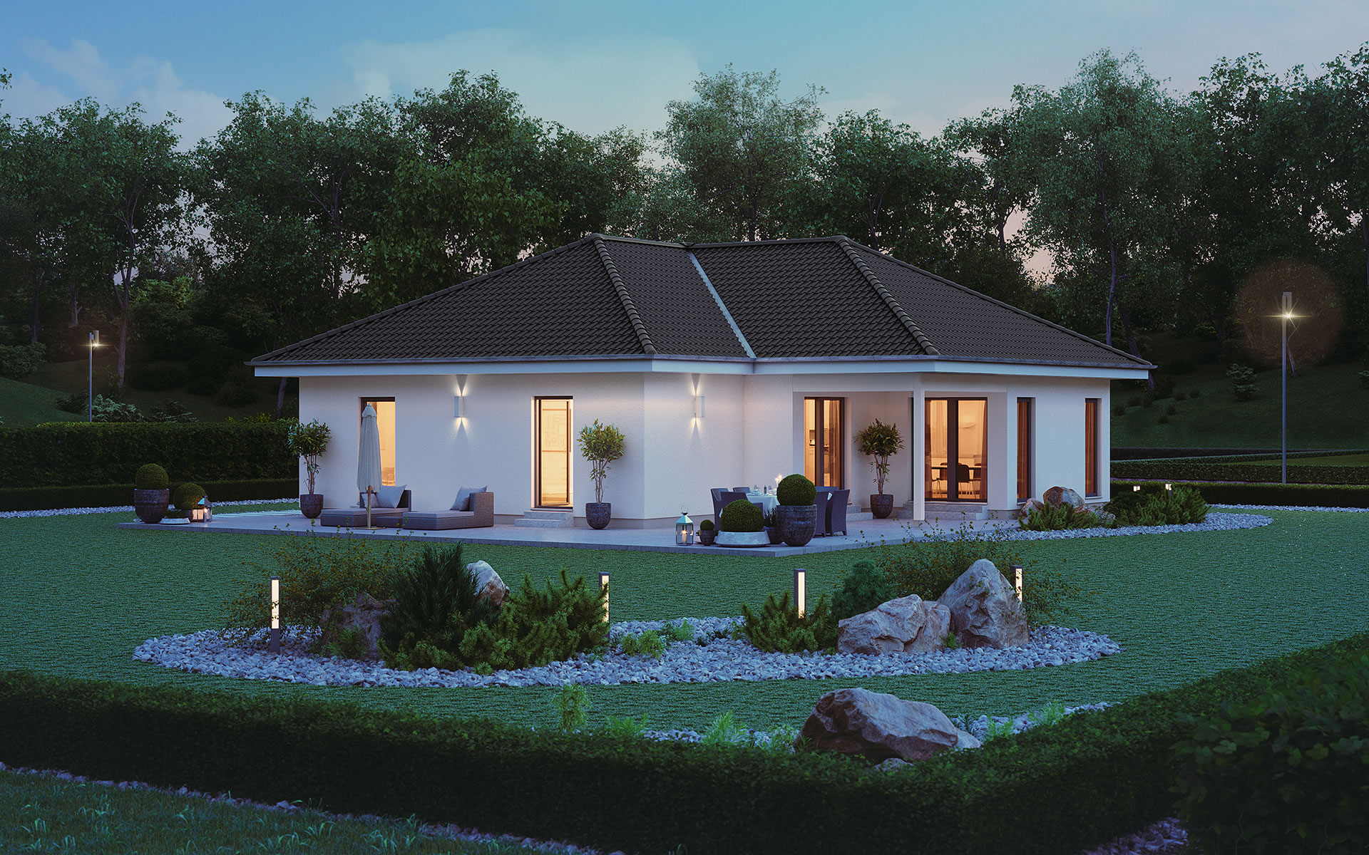 Musterhaus Fertighaus ComfortStyle 13.03 W von massa haus GmbH