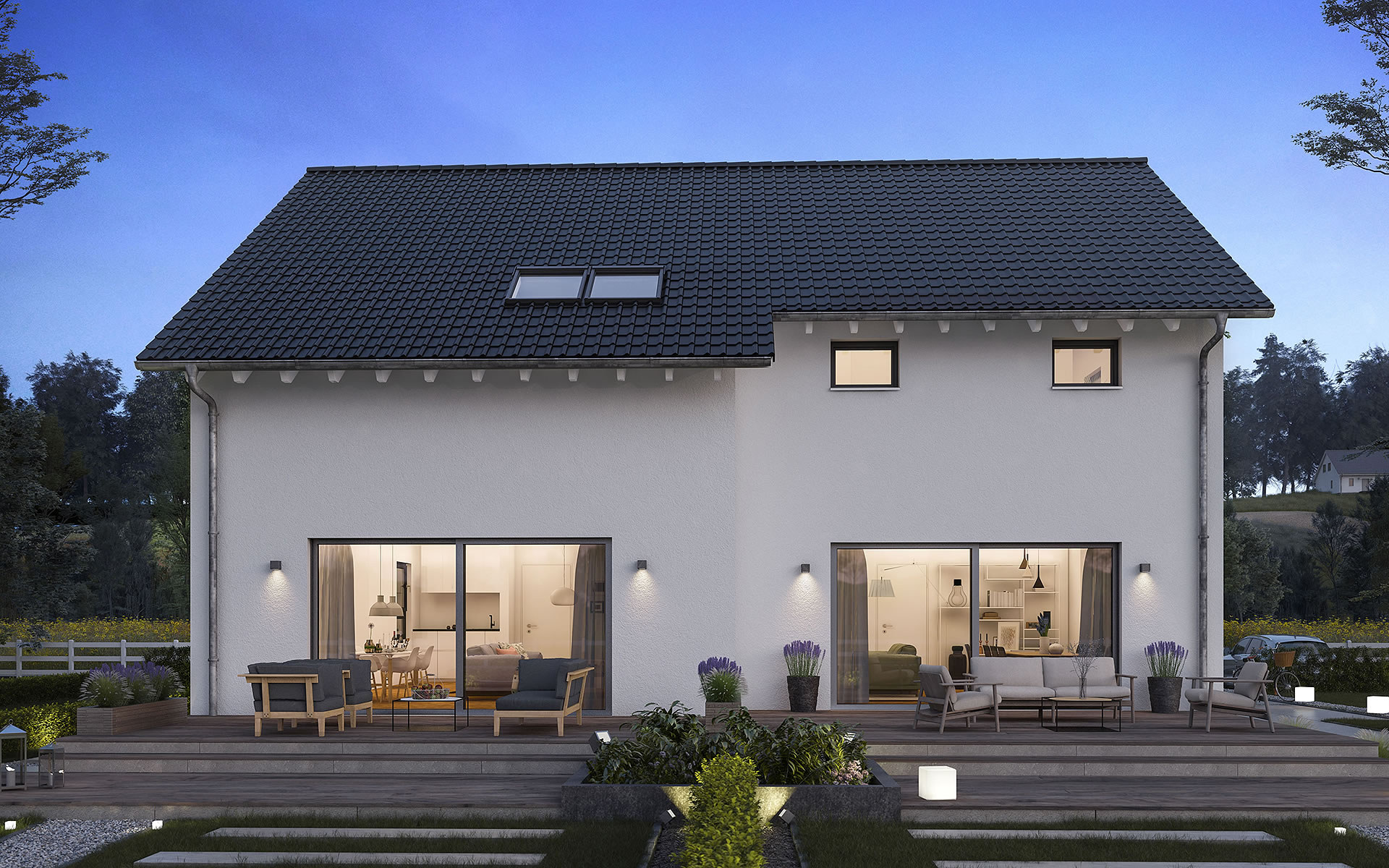 Musterhaus Fertighaus FamilyStyle 24.01 S von massa haus GmbH