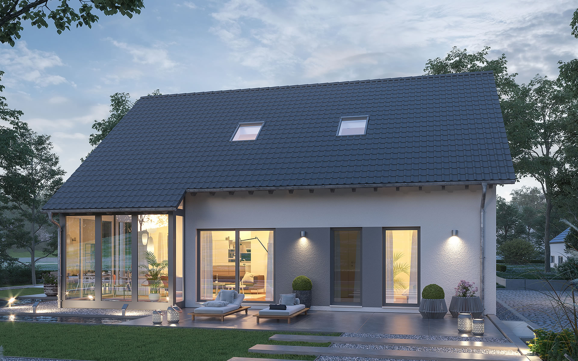 Musterhaus Fertighaus FamilyStyle 18.01 S von massa haus GmbH