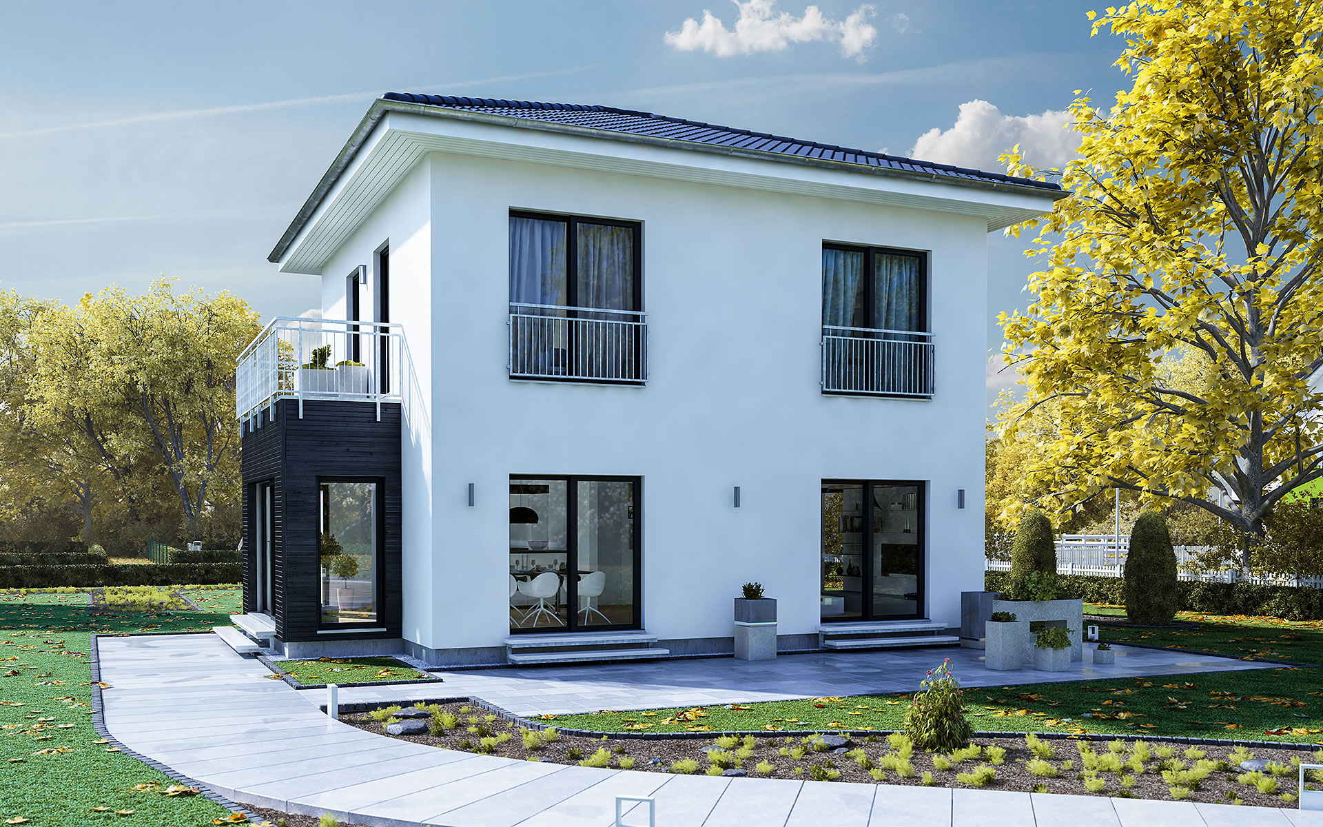 Musterhaus Fertighaus LifeStyle 13.09 W von massa haus GmbH